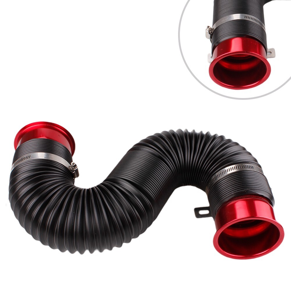 Air Intake Pipe Cold Feed Flexible Duct Induction Kit Filter Car Inlet ...