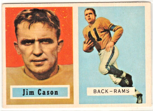 1957 Topps football card #143 Jim Cason Los Angeles Rams. | eBay