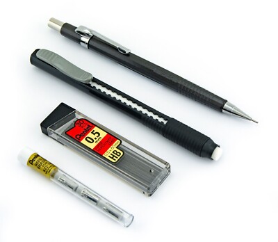 Pentel Sharp Mechanical Pencil Metallic Graphite 0.5mm Leads Clic ...