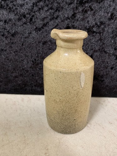 Antique Glazed Stoneware Ink Bottle "Angus & Co" Earthenware Ink Pourer ...