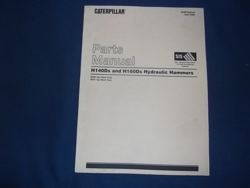 Cat Caterpillar H140DS H160DS Hydraulique Marteau Pièces Livre Manuel S ...