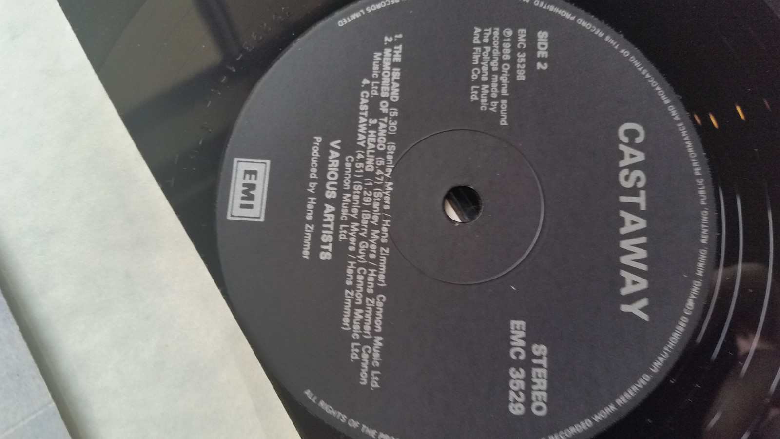 CASTAWAY Soundtrack 1987 UK LP Hans Zimmer KATE BUSH Brian Eno OST ...