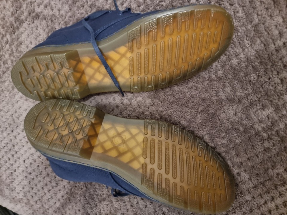 Dr Martens Mayport Size UK 11 Blue Overdyed Twill Lace Up Desert Boots ...