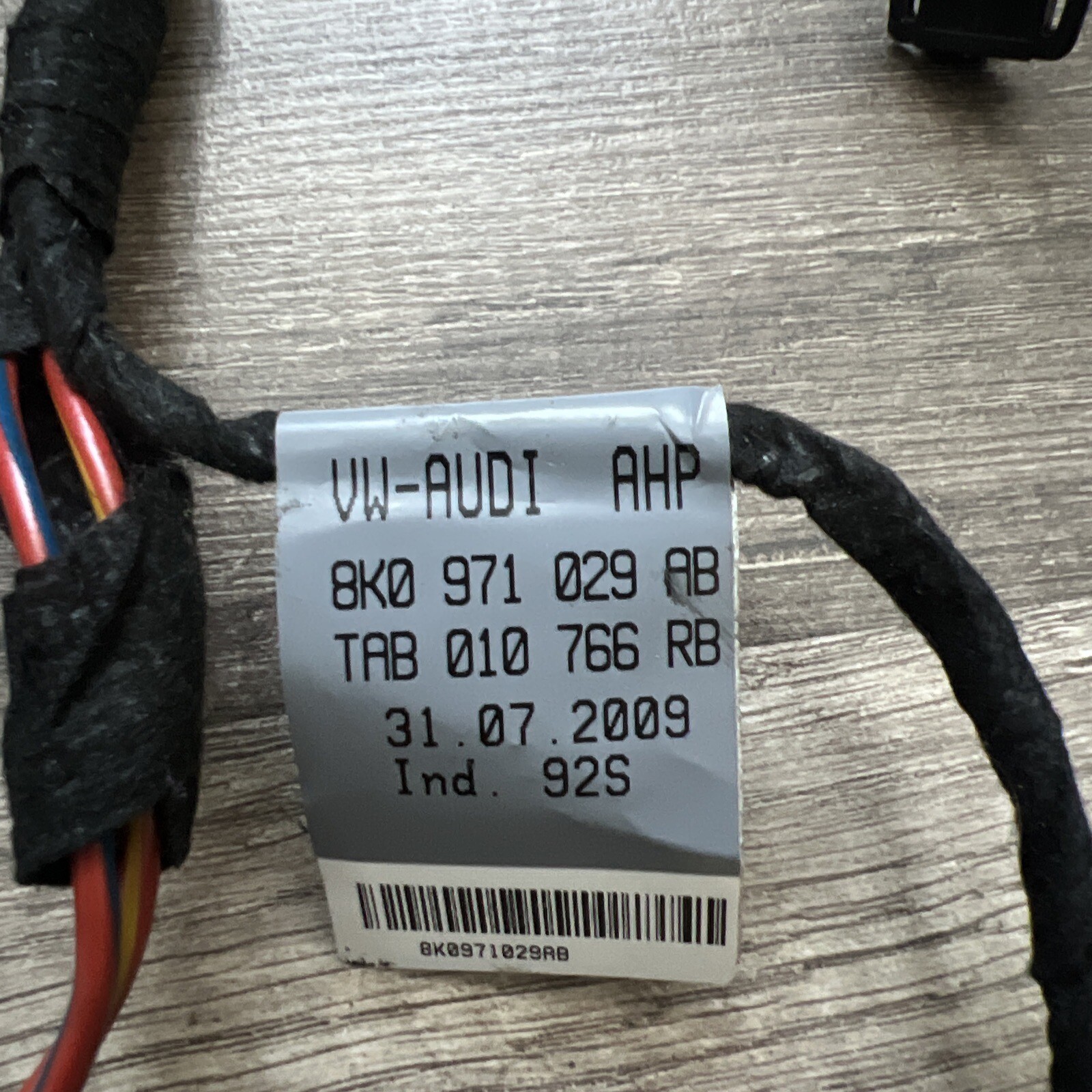 2009 2010 2011 2012 AUDI A4 S4 A5 S5 B8 - FRONT LEFT DOOR WIRE / WIRING ...
