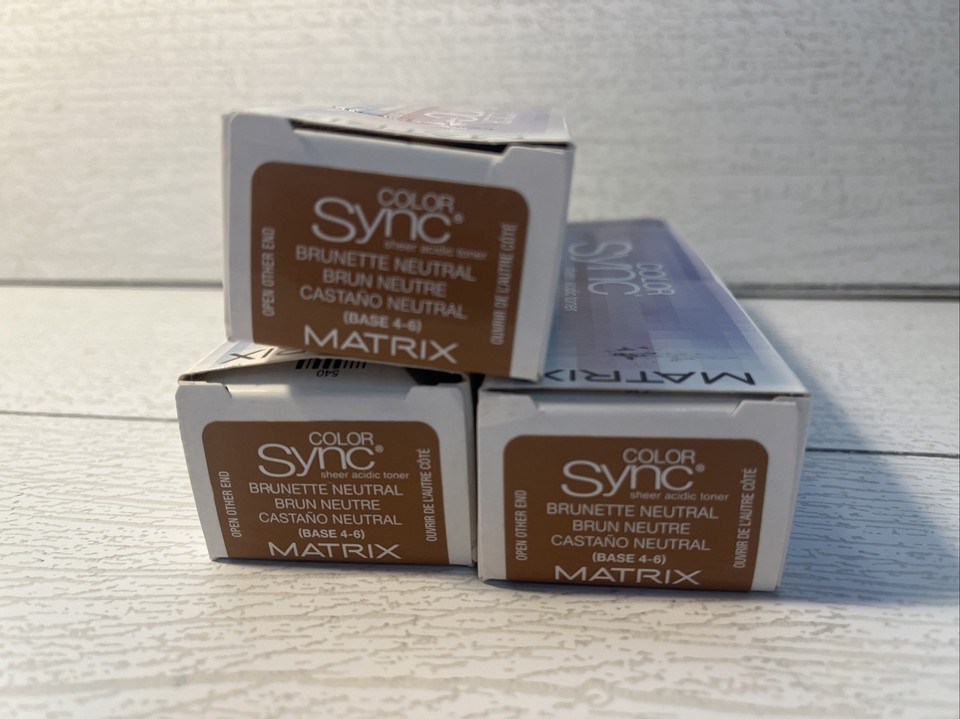 Matrix Color Sync Sheer Acidic Hair Toner *LOT Of 3 Tubes* Brunette ...