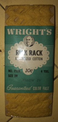 1950’s Wrights Rick Rack Mercerized Cotton Size 29 4 Yards No. 7229 ...