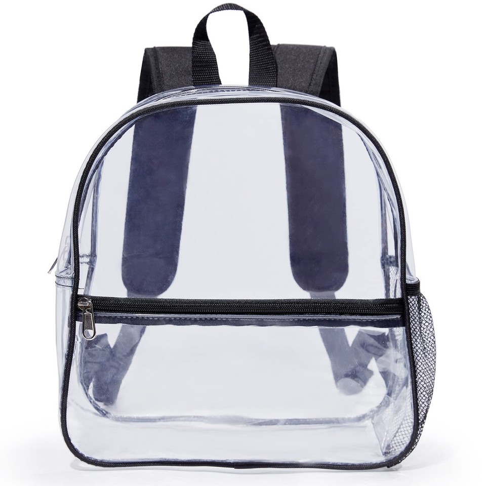 Mini Clear Backpack 12x6x12 Stadium Approved See Through Bag Waterproof ...