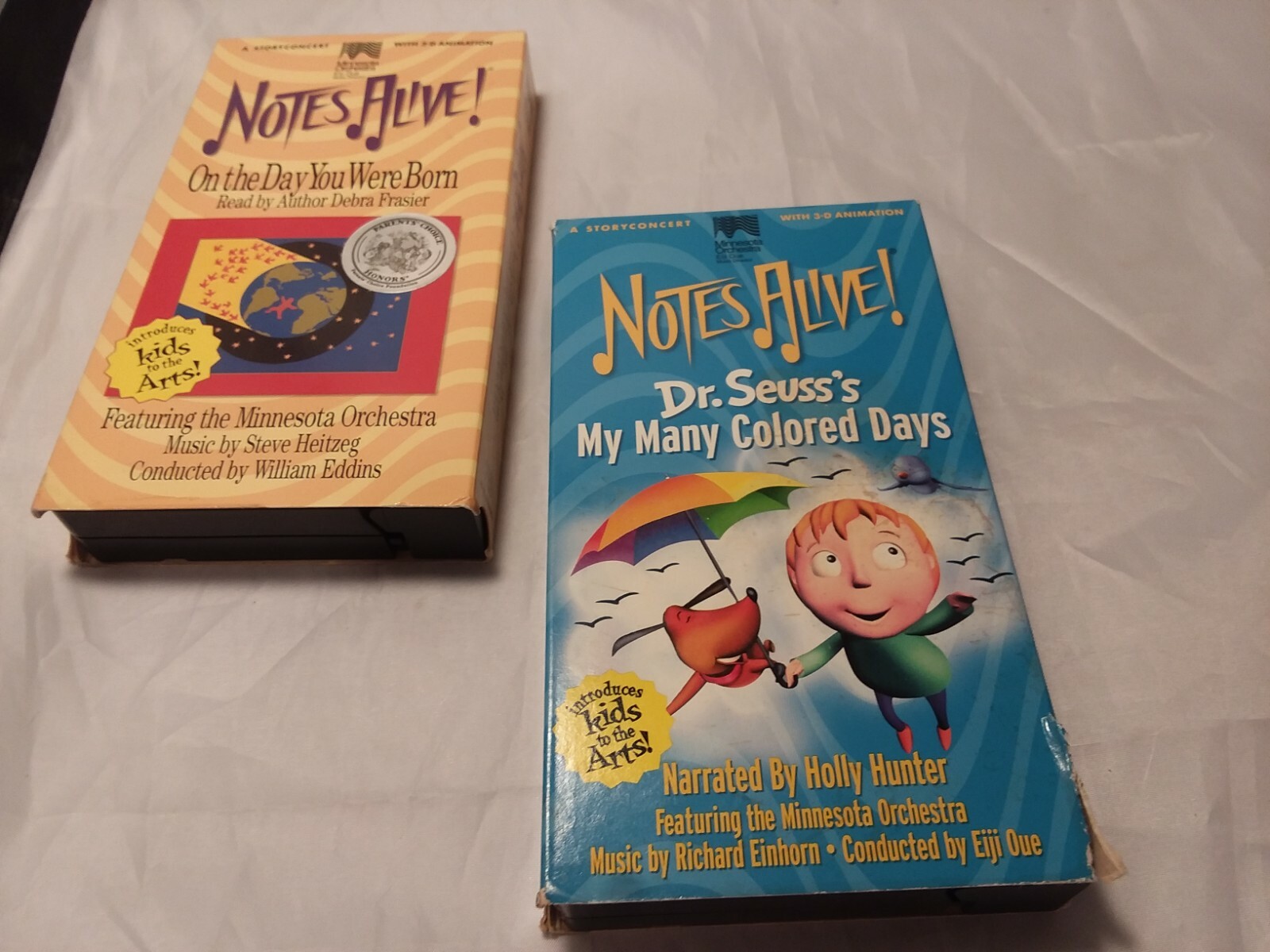 Dr. Seuss Notes Alive! VHS Lot of 2 Many Colored Days + On The Day You ...