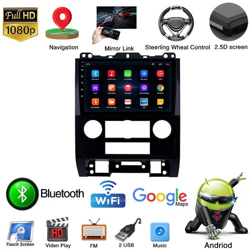 Android Car Stereo Radio Player GPS Navi Wifi BT For Ford Escape 2007 ...