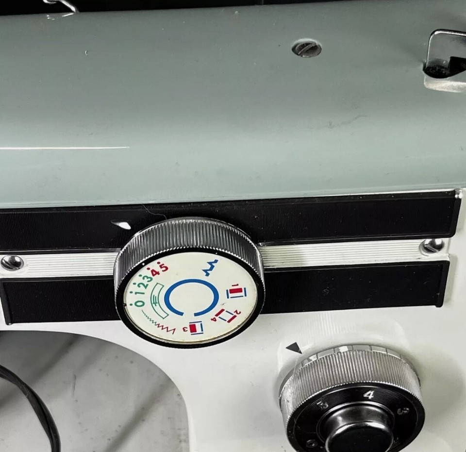 Rare Vintage Riccar Sewing Machine Model 210B Mint Green Excellent ...