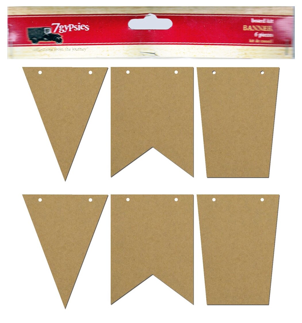 7 Gypsies, Banner Book Board, Heavyweight Board, Pennants, Chipboard ...