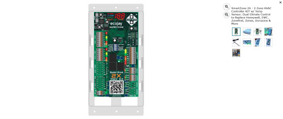 SmartZone-2X : 2 Zone HVAC Controller KIT w/Temp Sensor; Dual climate ...
