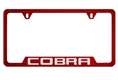 Red License Plate Frame for Cobra | eBay