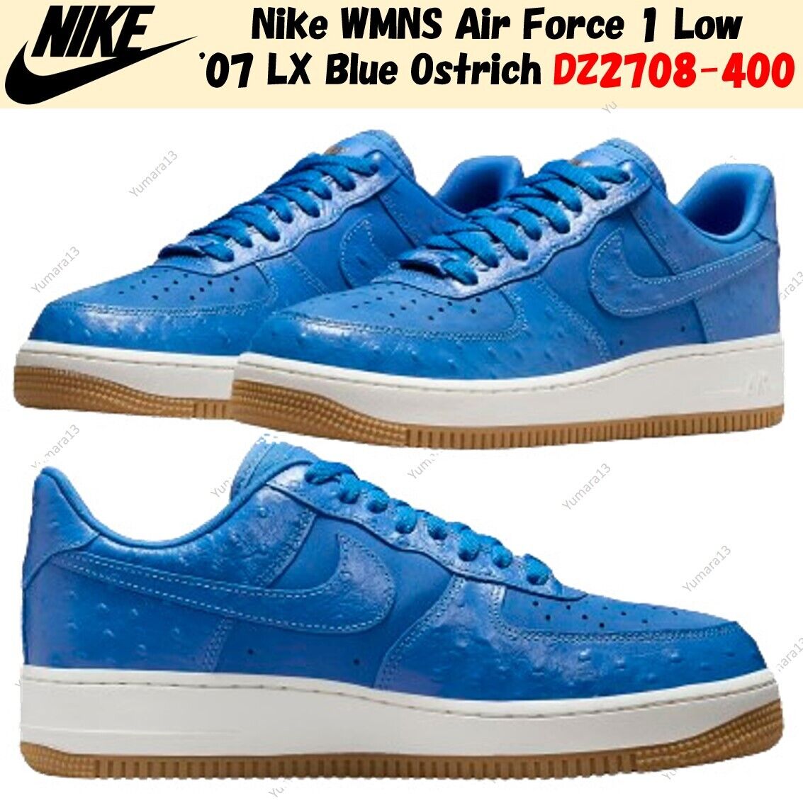 Nike WMNS Air Force 1 Low '07 LX Blue Ostrich DZ2708-400 Nike WMNS Air Force 1 Low '07 LX Blue Ostrich DZ2708-400