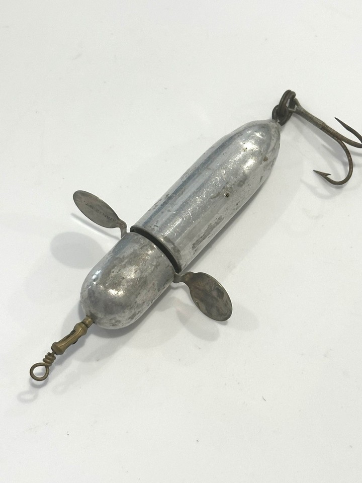 Vintage Tough Hinkley Phantom antique metal fishing lure revolving head ...