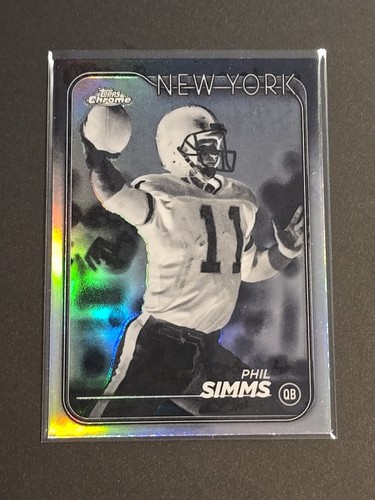 Phil Simms 2024 Topps Chrome Football Negative Refractor New York ...