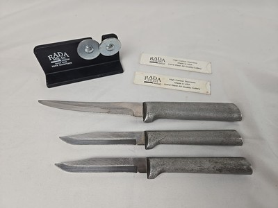 Vibtage Rada Knives And Sharpener Lot Of 3 Knives | eBay