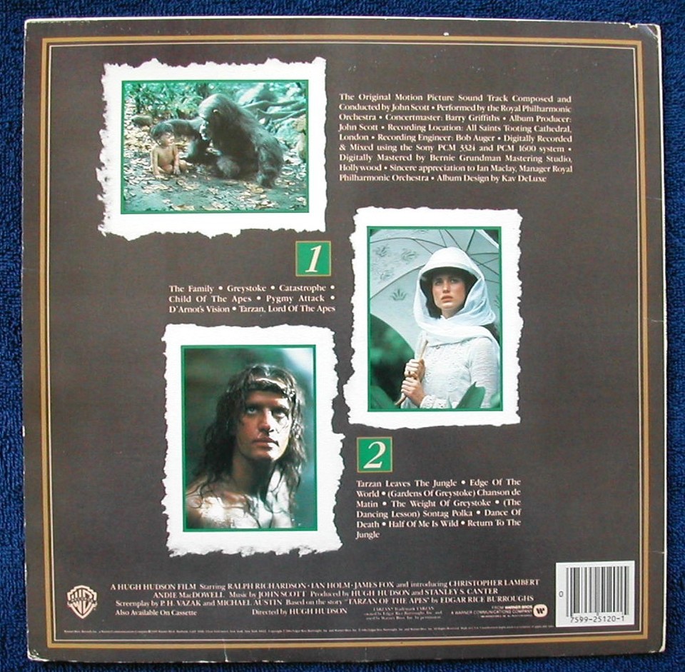 Greystoke The Legend Of Tarzan Lord Of The Apes Soundtrack LP John ...