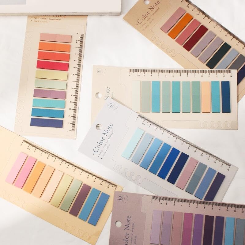 Potanro Sticky Tabs 1200 Pcs Sticky Book Tabs Colorful Annotation Tabs ...