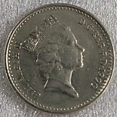 1990 UK 5 Pence Coin Queen Elizabeth II Great Britain England *C582 | eBay