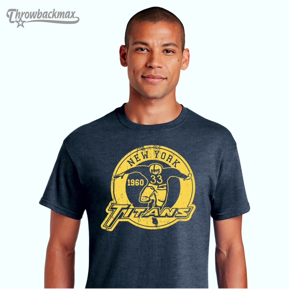 New York Titans 1960 AFL "Logo" Football TRI-BLEND Tee Shirt - Jets ...