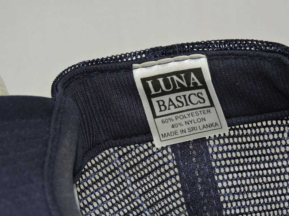 Truckers Mesh Hat Ball Cap Blue Corded Brim Embroidered Patch 7 Point ...