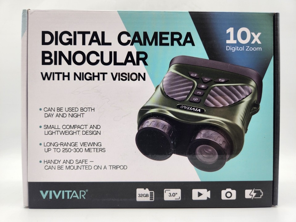 Vivitar Digital Camera Binocular 10x Zoom with Night Vision - VIVCVIR12 | eBay