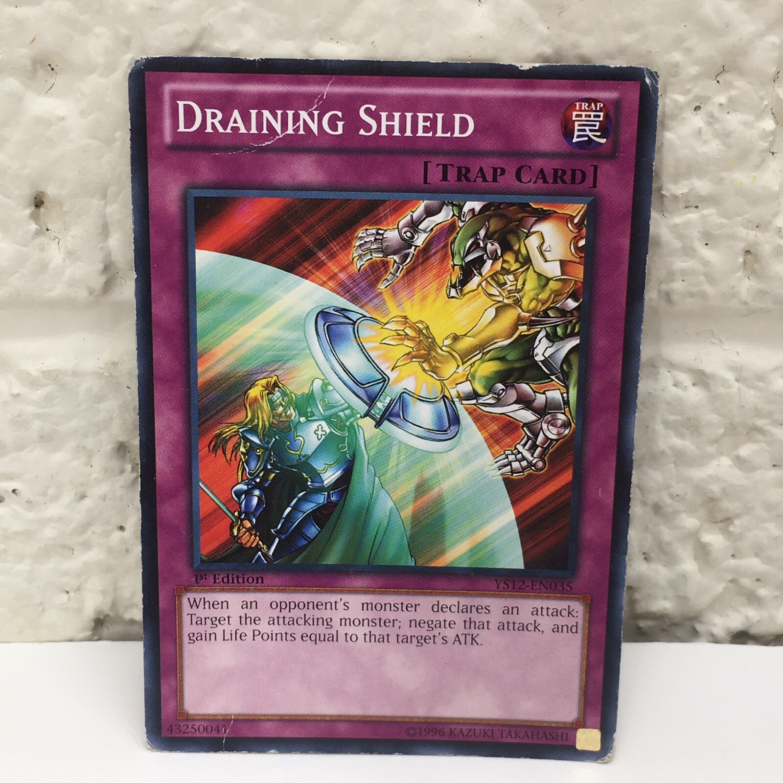 Yugioh TRAP Card DRAINING SHIELD 1st Edition YS12-EN035 • VGUC‼ | eBay