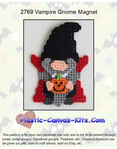 Vampire Gnome Magnet-Plastic Canvas Pattern or Kit | eBay
