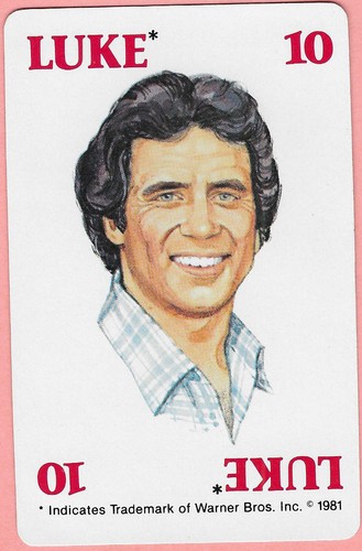 Dukes of Hazzard, single swap playing card, Luke Duke, 1981, Uno - Near ...