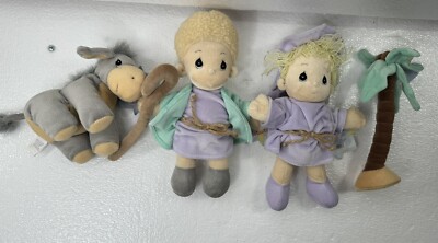 1999 Precious Moments Nativity Plush Tender Tails Mary/Joseph/Donkey ...