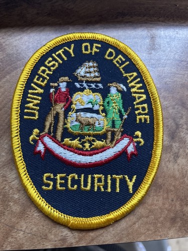 University Delaware Obsolete Patch 4” Rare Vtg Vessel Security Guard ...