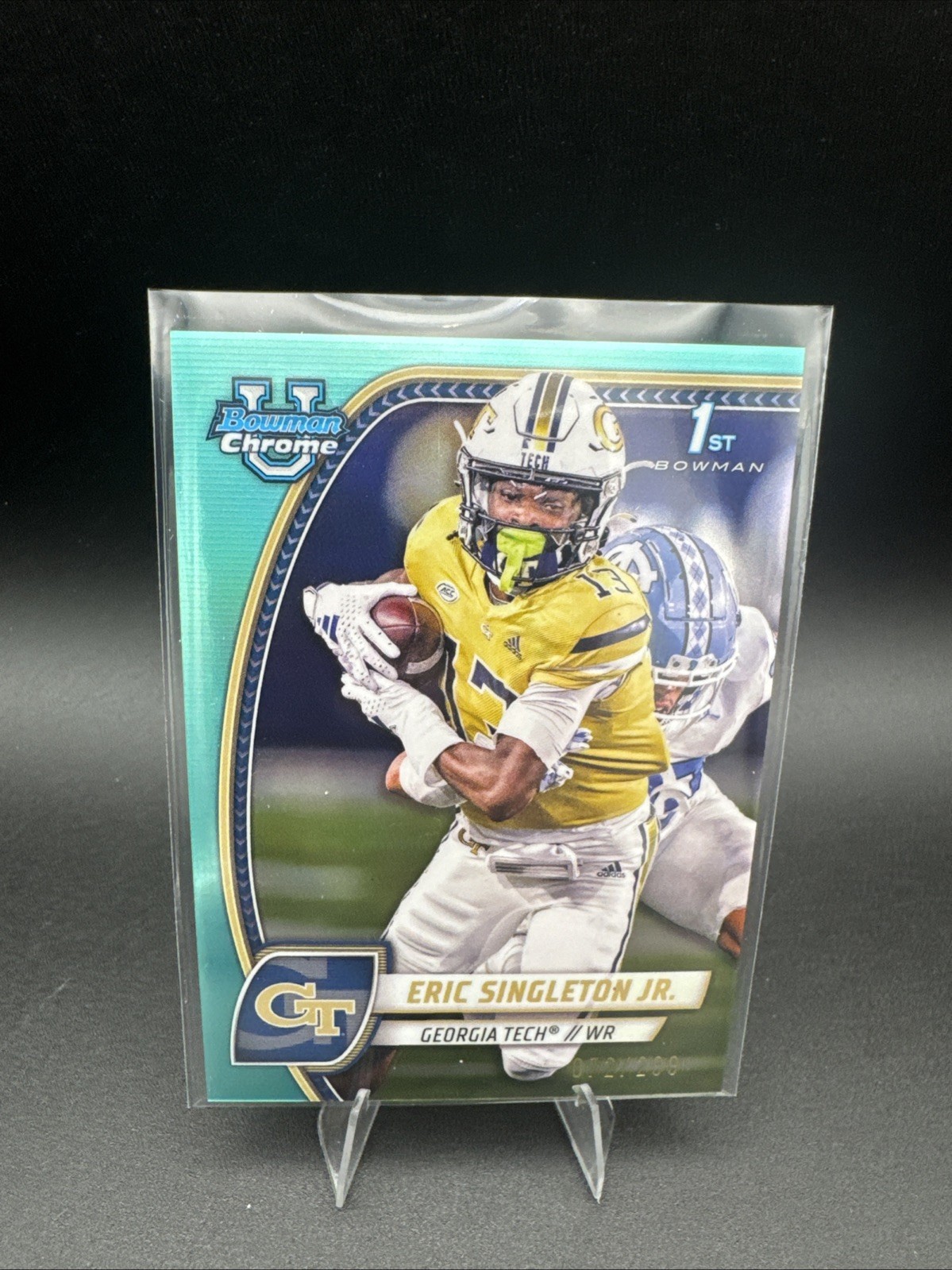 2024 Bowman University Chrome Eric Singleton Jr. #71 Green Refractor ...