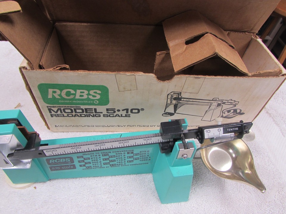 RCBS 5-10, Reloading Scale by Ohaus. $09070 & RCBS Powder Trickler | eBay