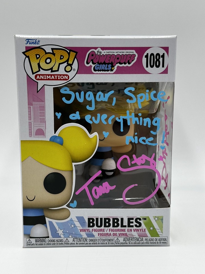 Tara Strong Signed Funko Pop! Vinyl: The Powerpuff Girls - Bubbles ...