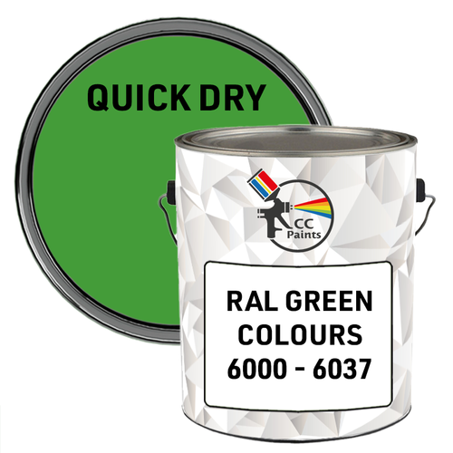 Quick Dry Enamel Gloss Paint RAL Green Colours 6000 - 6037 (FREE NEXT ...
