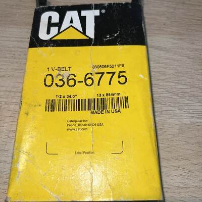 Cat Caterpillar 036-6775 V-BELT COGGED | eBay