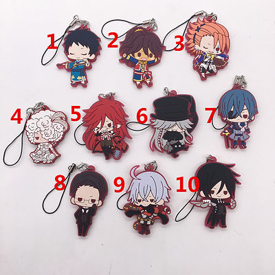 T418 Hot Japan anime Black Butler rubber Keychain Key Ring Rare cosplay ...