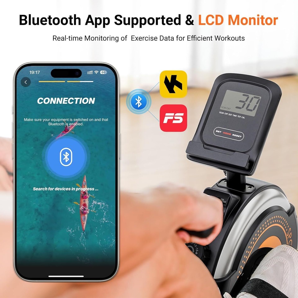 Magnetic Row Rowing Machine Rower 16 Levels Cardio Home Gym Exercise ...