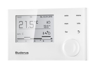 BUDERUS Logamatic RC310 weiß EMS System-Bedieneinheit mit Außenfühler ...