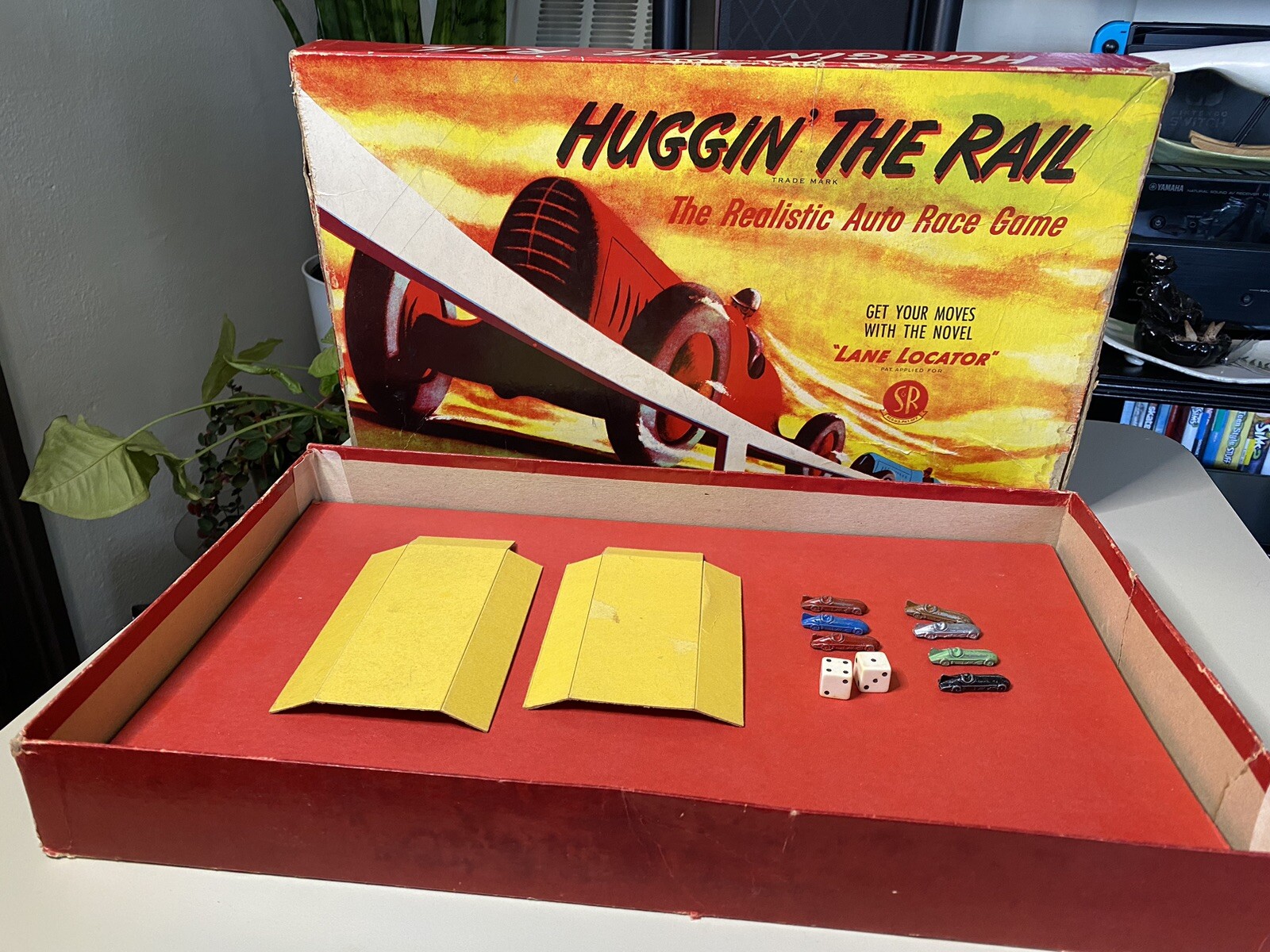 HUGGIN' THE RAIL, Board Game Selchow & Righter U.S.A. *NO LANE LOCATOR ...