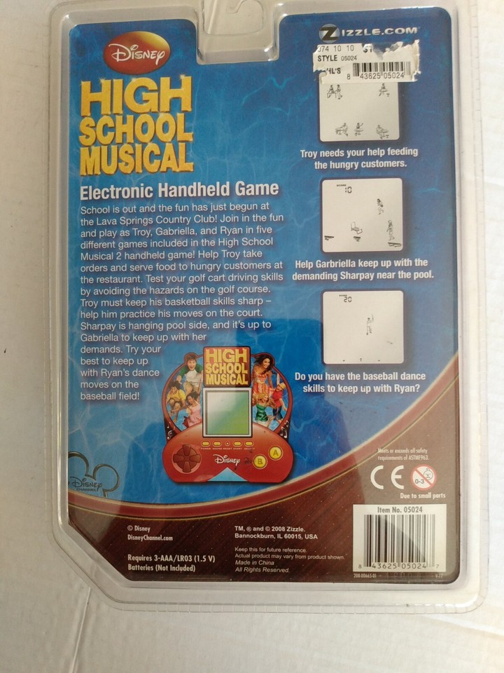 Disney High School Musical Hand Held 5-In-1 Game - By Zizzle ( Model ...