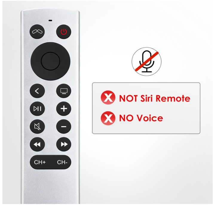 Apple-TV-4K-Remote, Siri-Remote Control for Apple TV 4K/HD (NO Voice ...