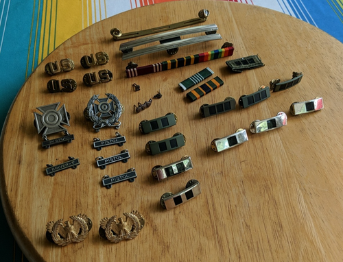 US Army lot Military Sharpshooter Expert Insignia Vtg Pin eagle CWO ...