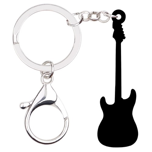 Acrylic Guitar Keychains Car Key Ring Purse Music Jewelry Charms Gifts ...