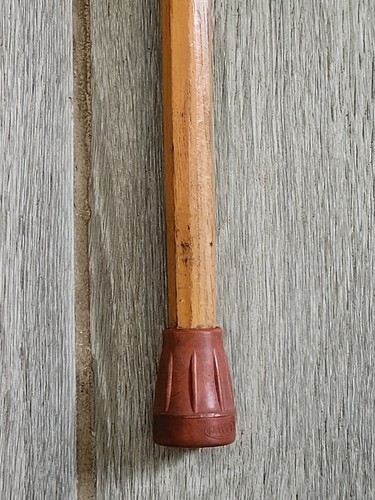 Vintage 34” Hickory Walking Cane Mobility Protection Octagonal Heavy ...