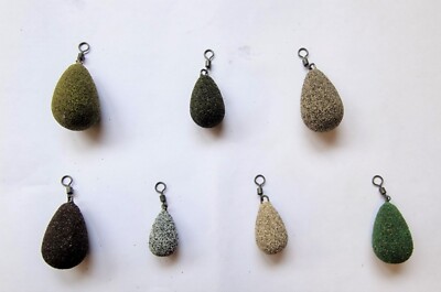 5 or 10 x pear bomb lead weights big eye swivel 1oz,1.5oz 2oz,2.5oz,3oz ...