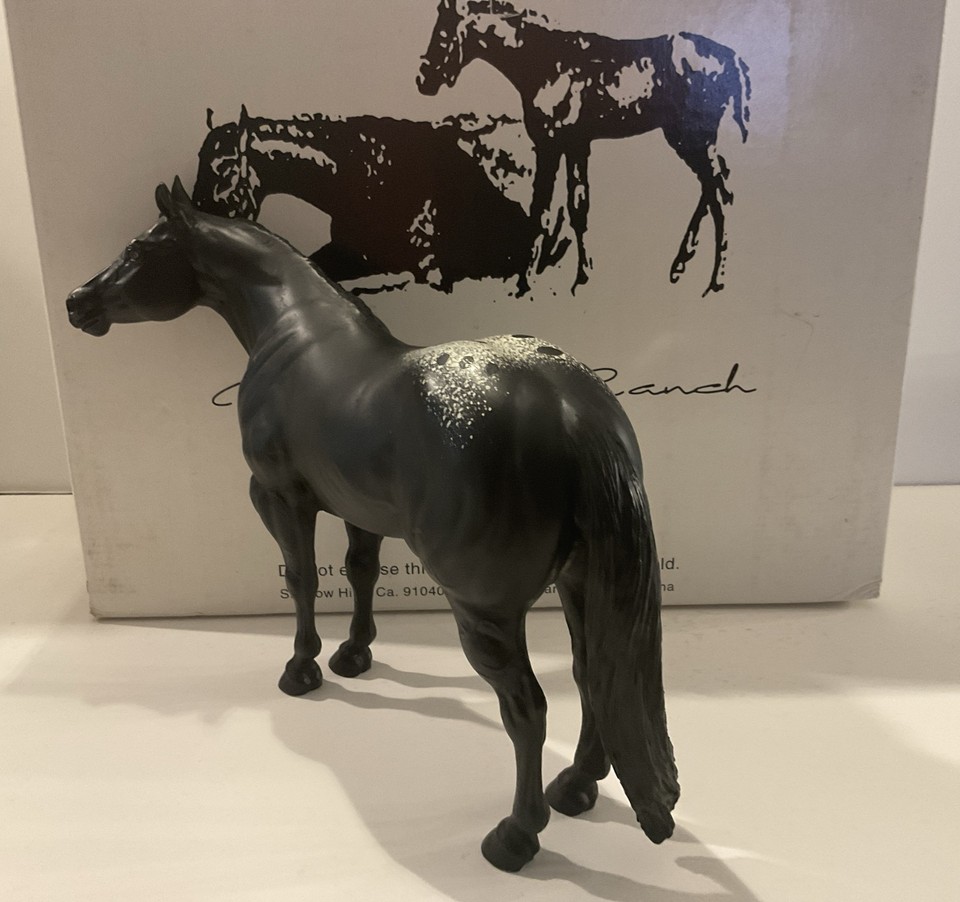 Black Horse Ranch Black Appaloosa Quarter Horse Mr. Conclusion Resin ...