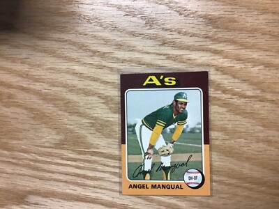 1975 Topps Baseball Angel Mangual Oakland Athletics Card #452 | eBay