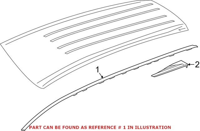 Roof Molding Rear,Left Mopar 68228296AC for sale online | eBay